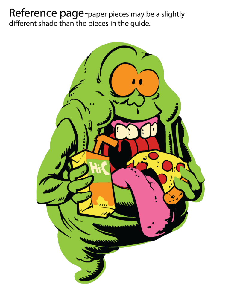 Slimer-How to craft instructions - ADHD Sketcher